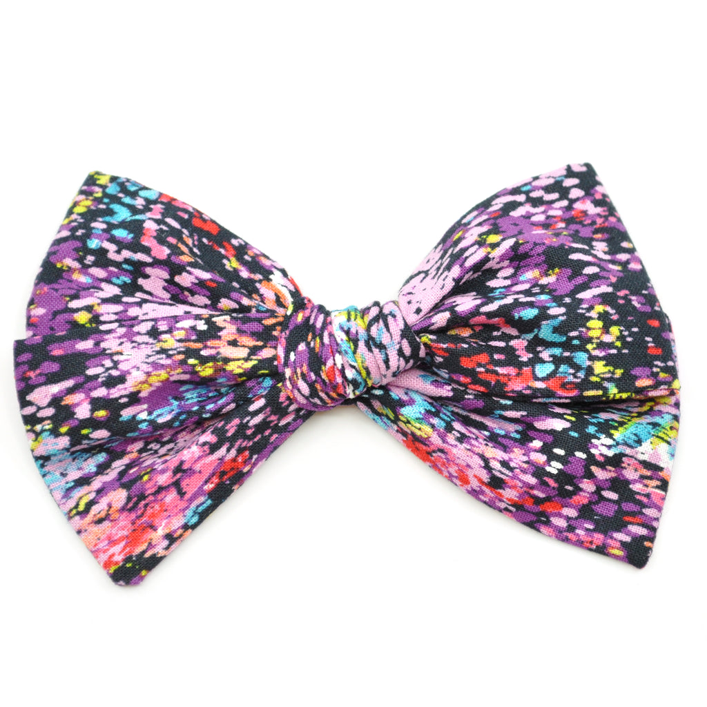 Watercolor Paint Splatter Rona Bow – By Brandi